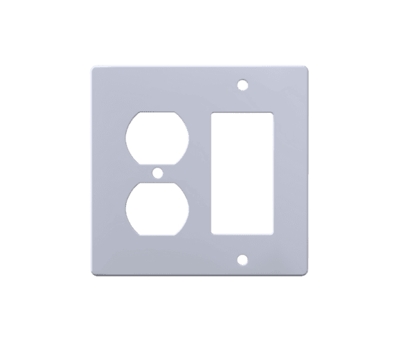 Combo Faceplate, Duplex 106 Ports and Decora SG 1 Port ( 4.56" x 4.53 ...