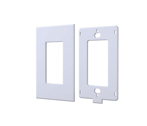 Decora Single Gang Oversized Faceplate, White (3.11" x 4.87 ...